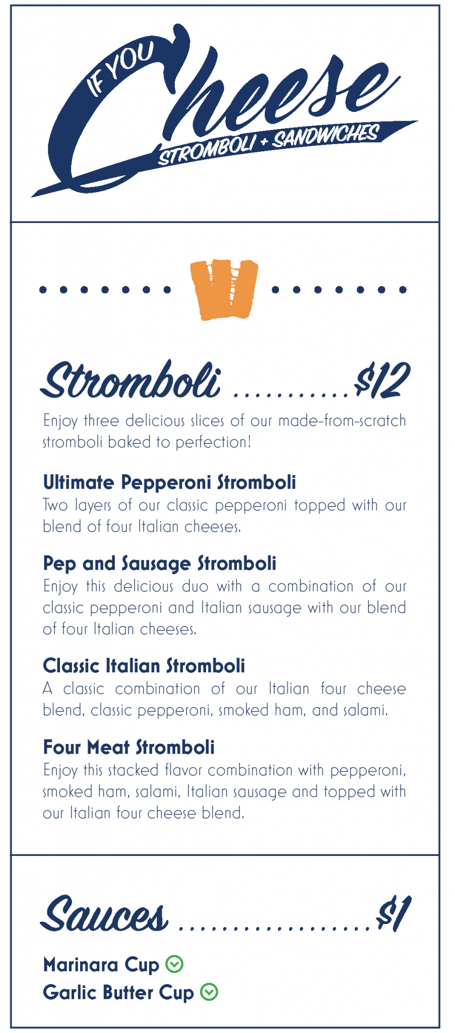 Our menu-Experience what we offer - If You Cheese Food Truck